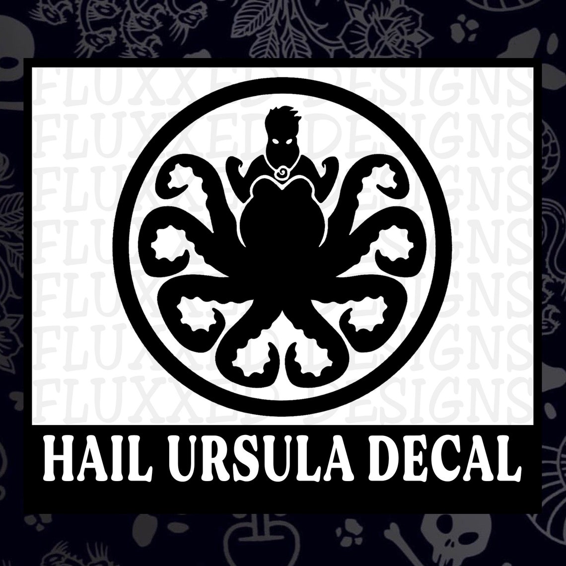 Hail Ursula Octopus Vinyl Decal Sticker | Etsy