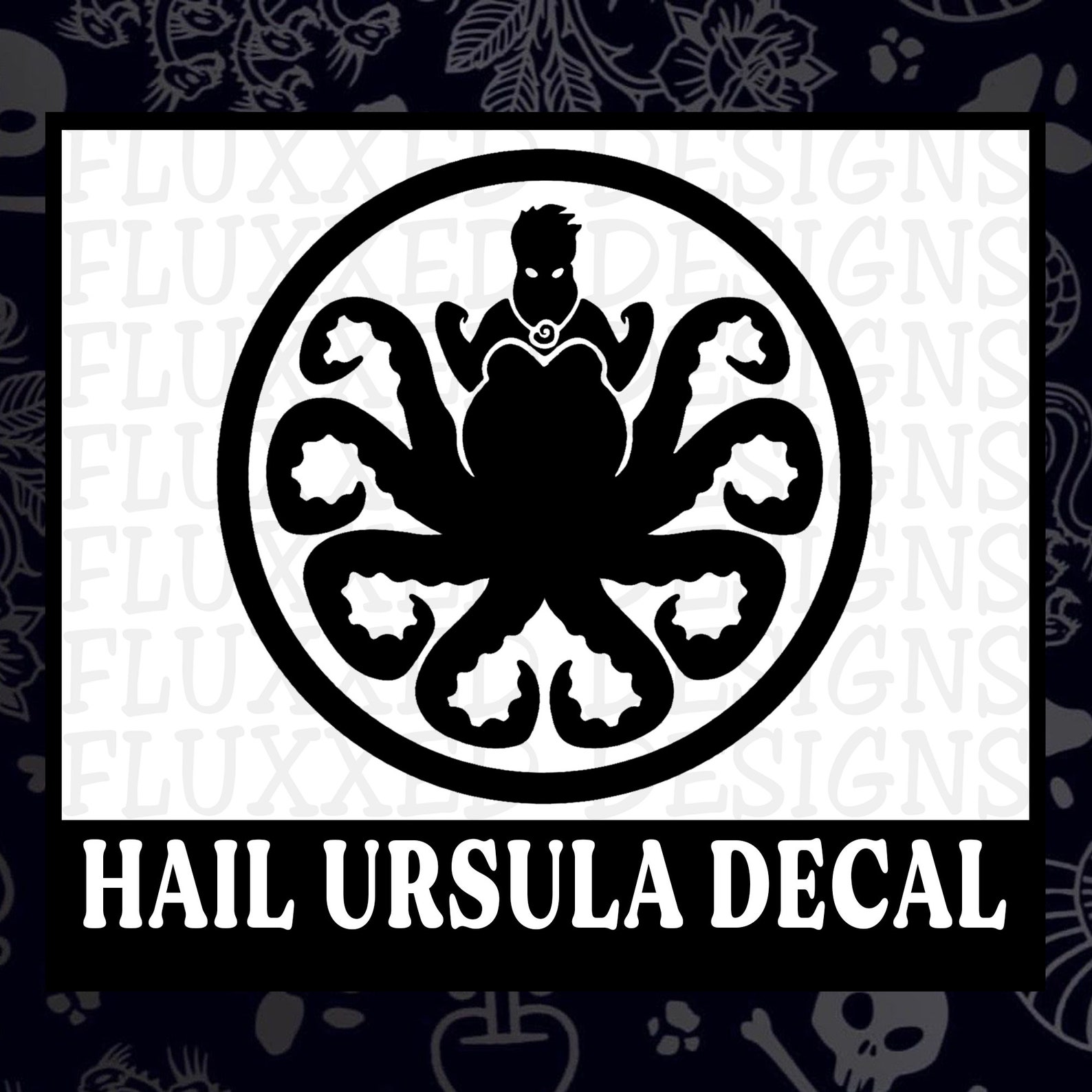 Hail Ursula, Octopus Vinyl Decal Sticker - Etsy