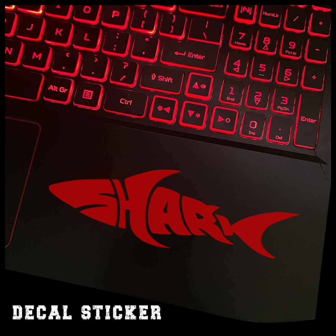 Shark Word Art Silhouette Vinyl Decal Sticker - Etsy
