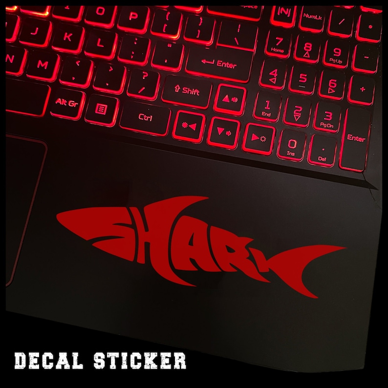 Shark Word Art, Silhouette, Vinyl Decal Sticker - Etsy