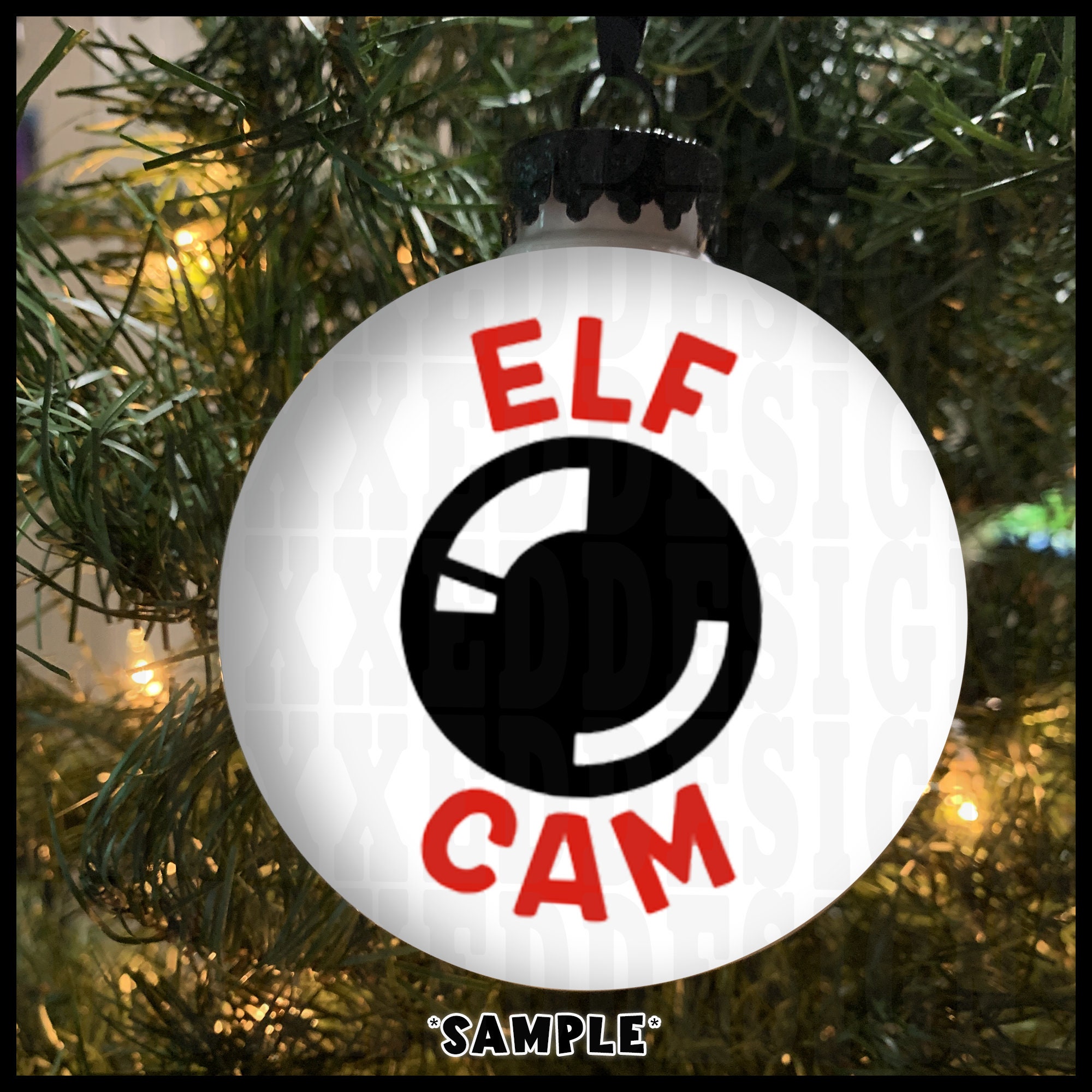 Santa Cam Elf Cam Christmas Ornament Vinyl Decal Stickers Set - Etsy