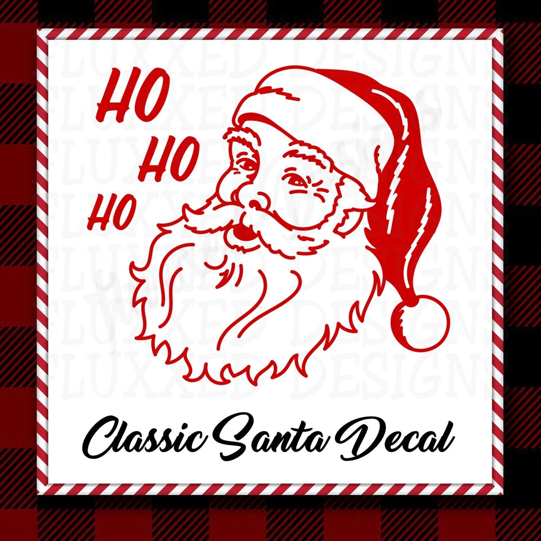 Classic Vintage Santa Claus, Christmas, Vinyl Decal Sticker - Etsy