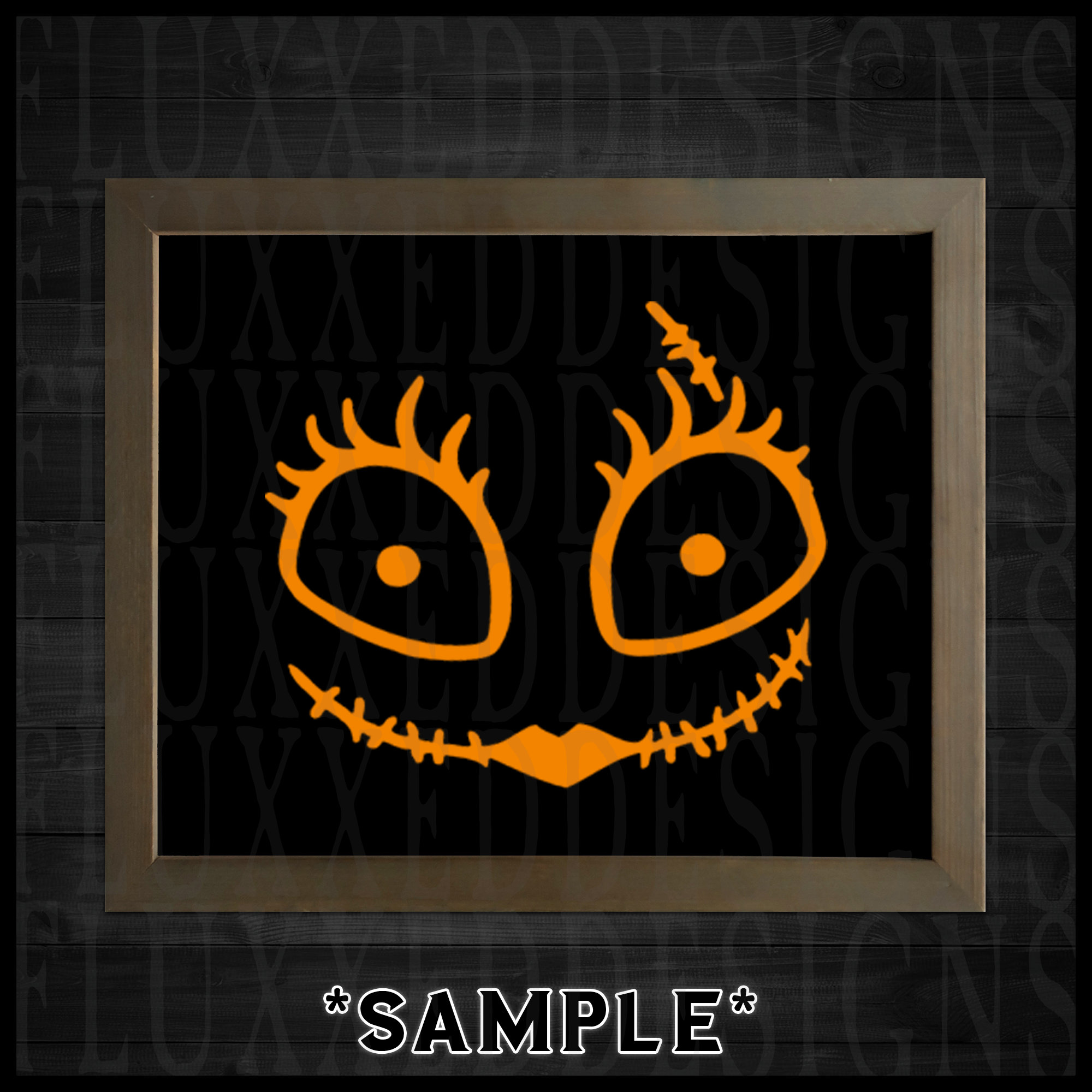 Jack and Sally Skeleton Face Outlines Vinyl Decal Sticker Set - Etsy Canada