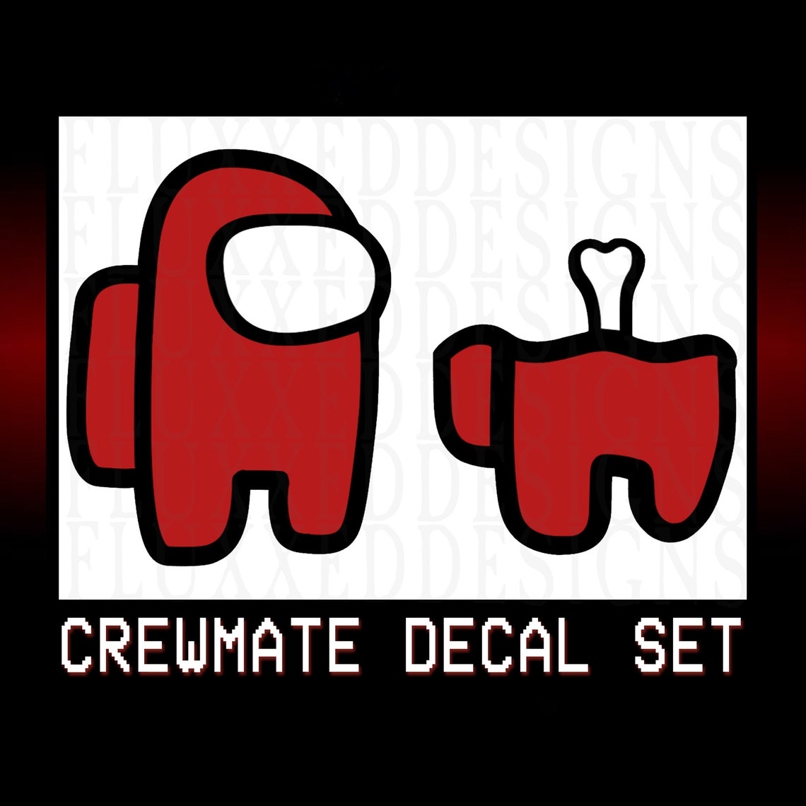 Among Us Inspired Impostor Crewmate Gamer Vinyl Decal Set | Etsy