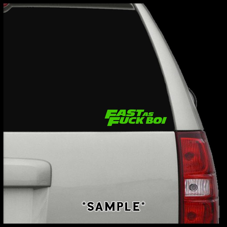 Fast as F Boi, Funny Tiktok Meme, Car Vinyl Decal Sticker - Etsy