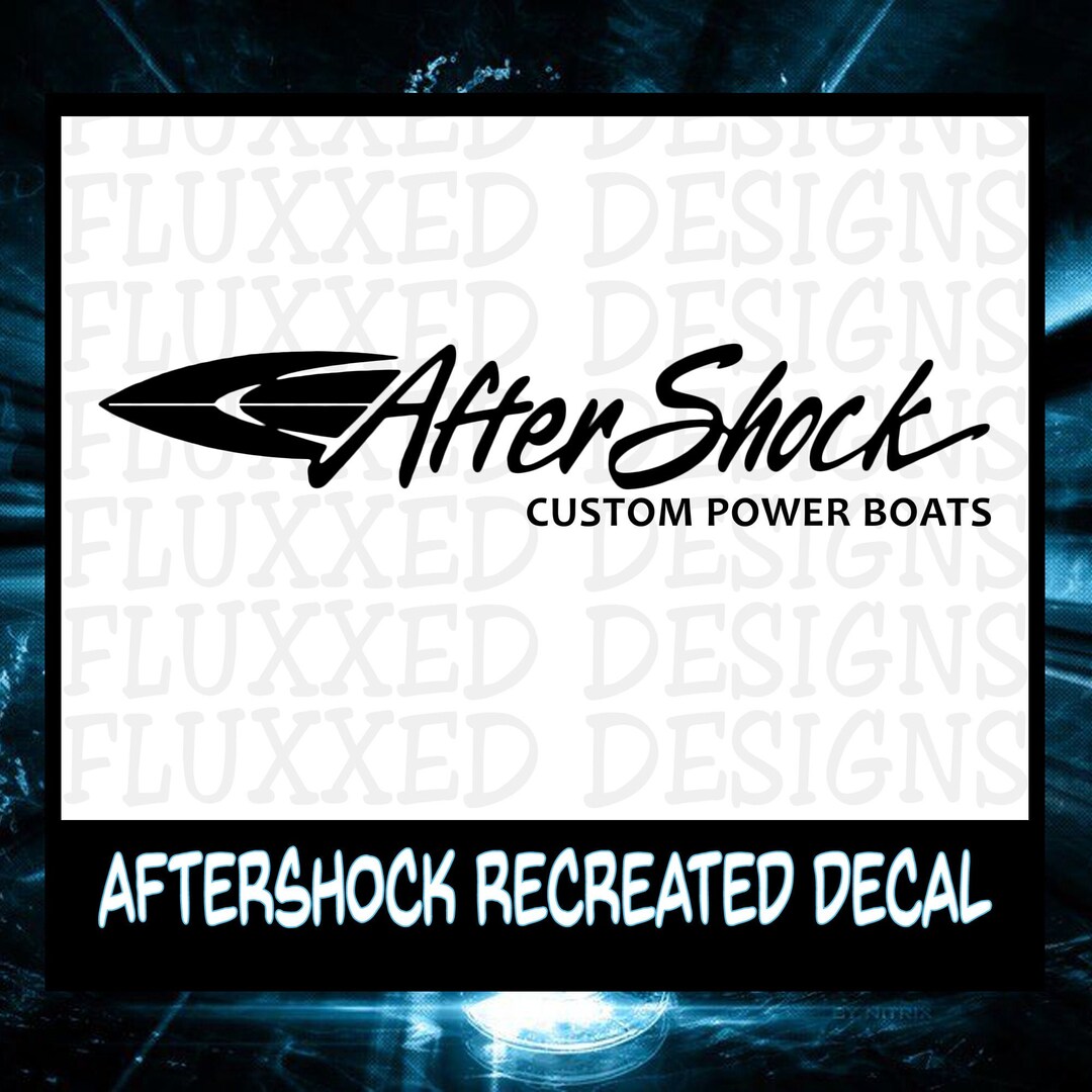 Aftershock Custom Power Boats, Vinyl Decal Sticker Recreation - Etsy