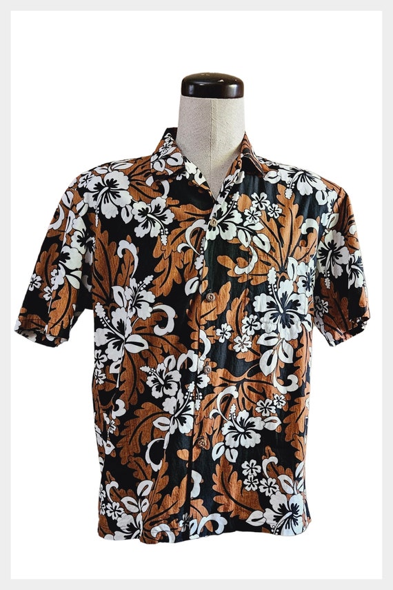 Vintage Island Style Design Real Hawaiian Shirt w Coc… - Gem