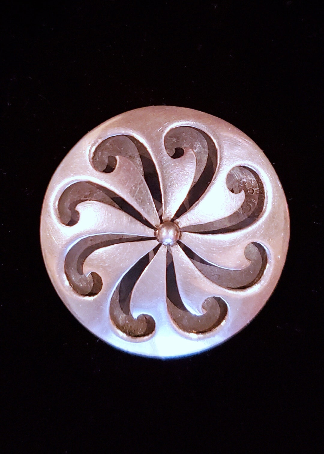 1950s Mexican Sterling Silver Large Shadowbox Brooch | 50s Taxco Silver ...