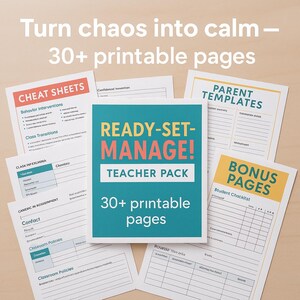 Ready-set-manage! Teacher Pack — Printable Classroom Management Bundle ...