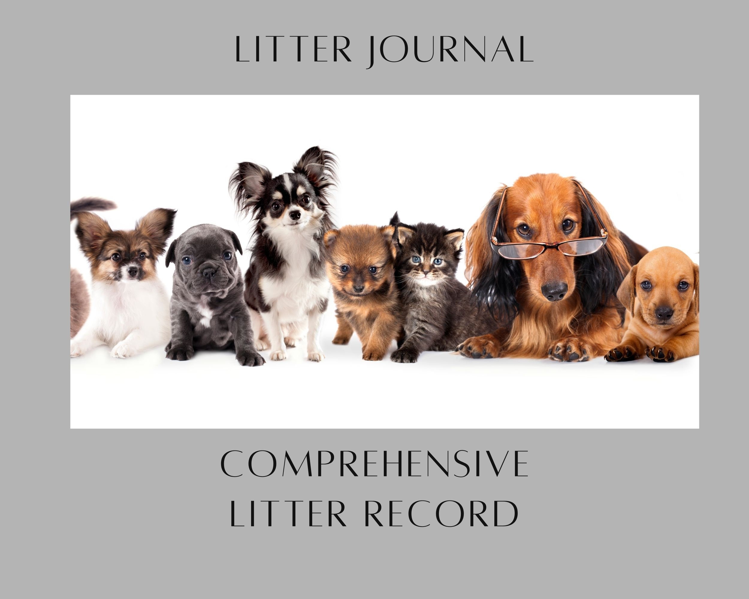 Puppy Litter Record Template | Printable Breeder Logbook for Birth ...