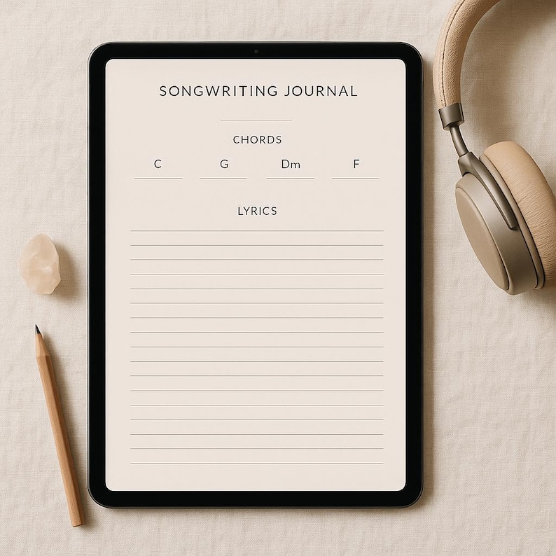 Printable Music Notebook for Musicians | Songwriting & Composition ...