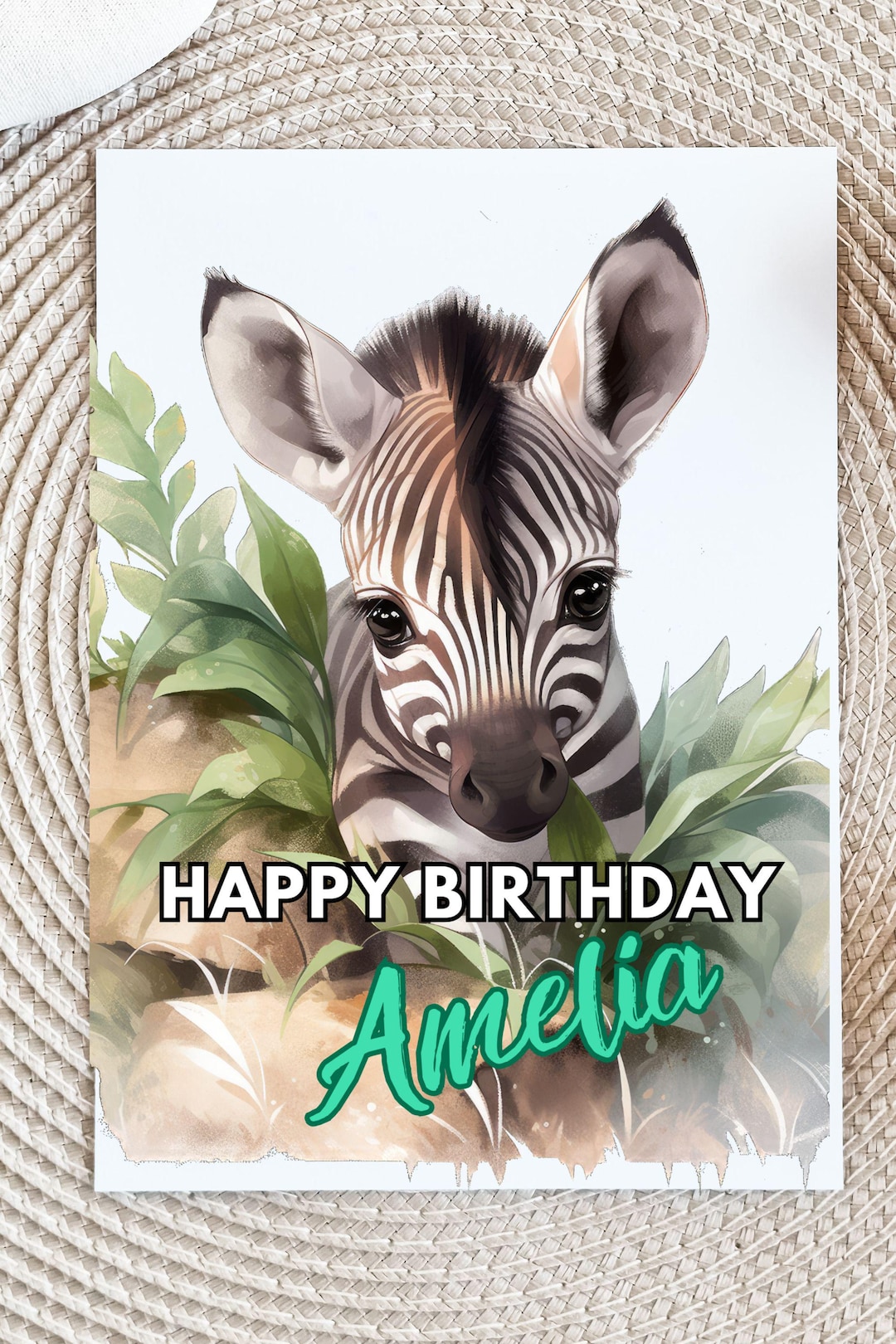 Personalized "happy Birthday Amelia" Card, 5 X 7in Download and Print ...
