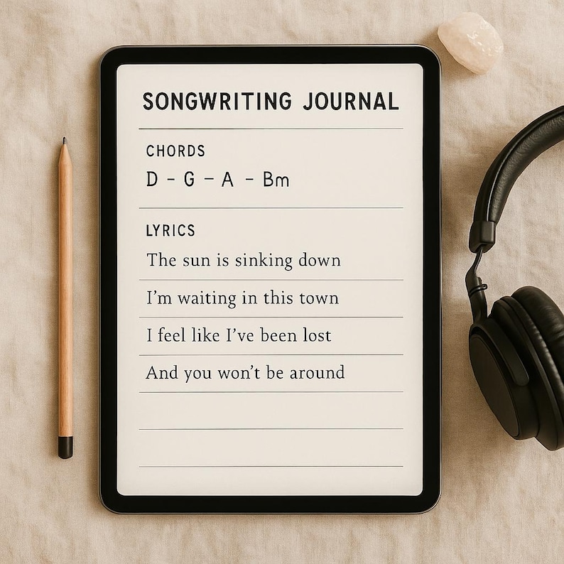 Printable Music Notebook for Musicians | Songwriting & Composition ...