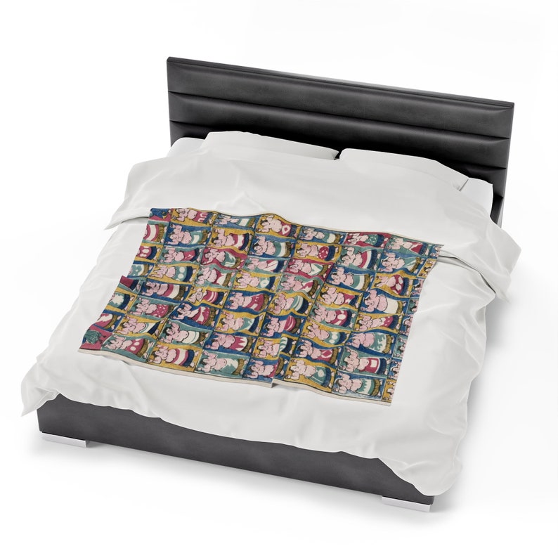 Japanese-inspired Sumo Wrestlers Print on Luxurious Plush Blanket Bring ...