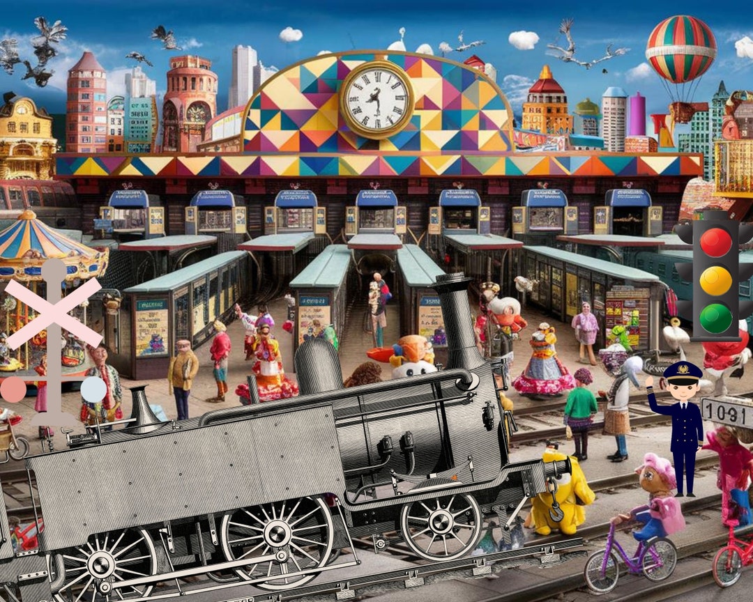 DIY Train Station Model Kit for Kids, Educational and Bonding Activity ...