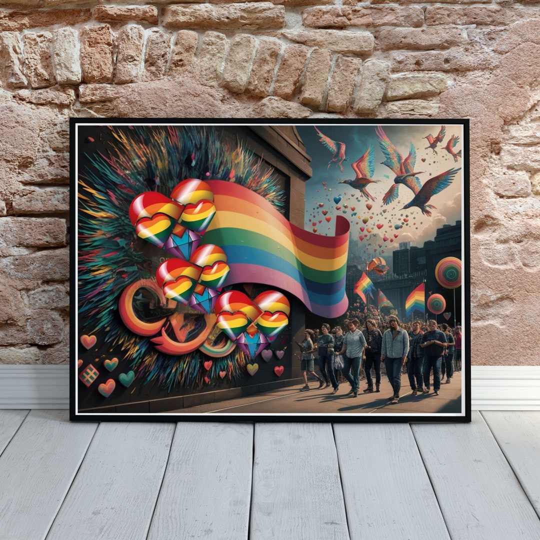 Pride Month is Celebrated , Inclusive Love for All, Be Kind Wallart - Etsy