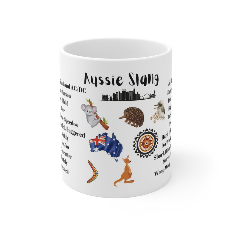 Aussie Slang Ceramic Mug: Australian Slang Gift, Home Decor - Etsy