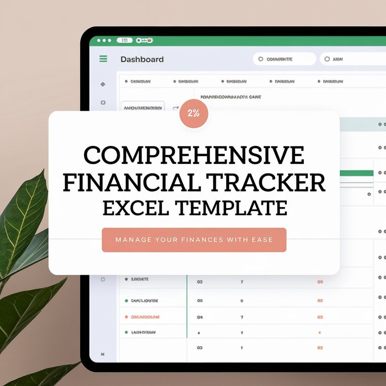 Comprehensive Financial Tracker Excel Template Budget, Expense, Income ...