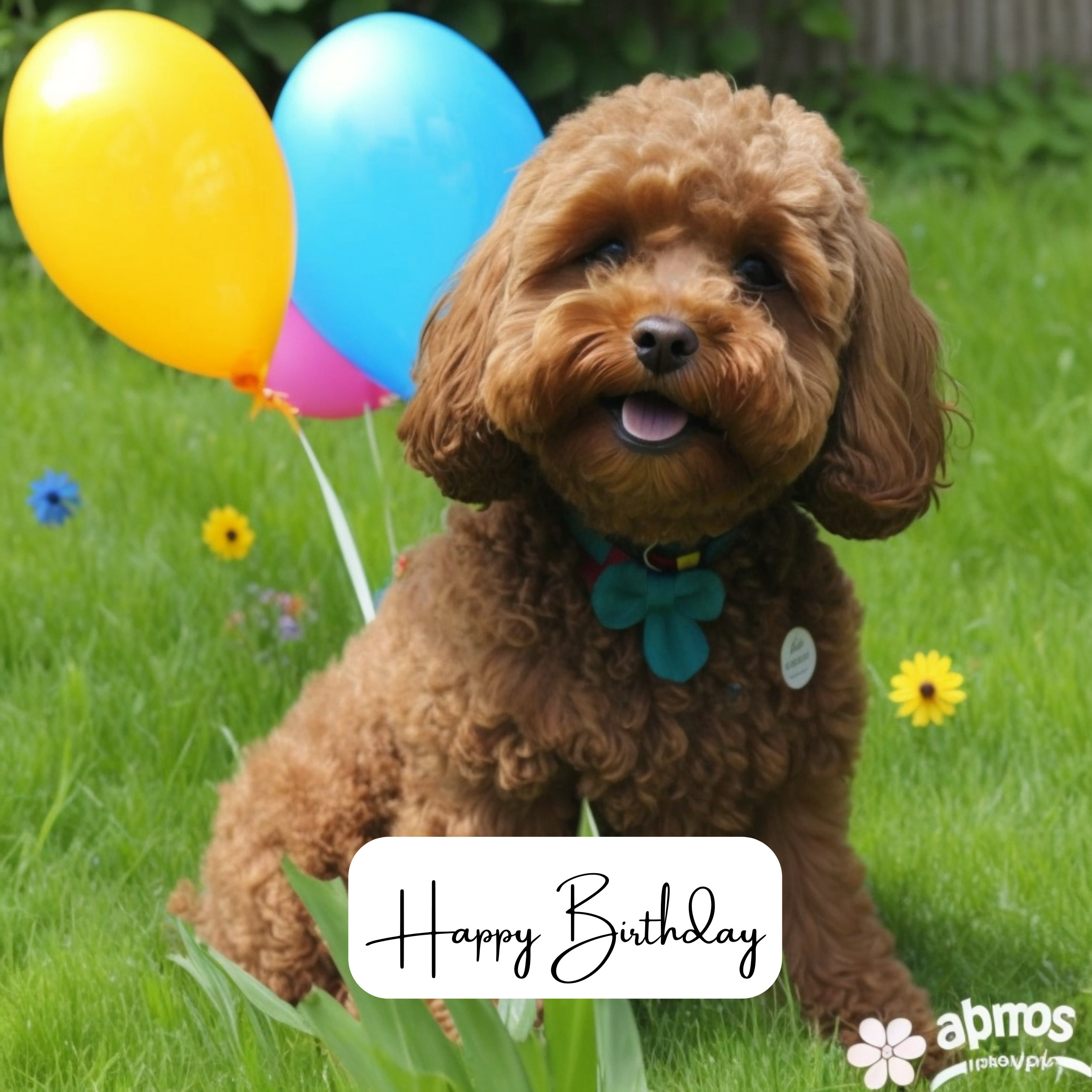 Blank Card Inside, Cavoodle on the Front With "happy Birthday" 5 X 7in ...