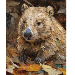 Australian Native Animal Collage Wall Art, Kangaroos, Koala, Wombat ...