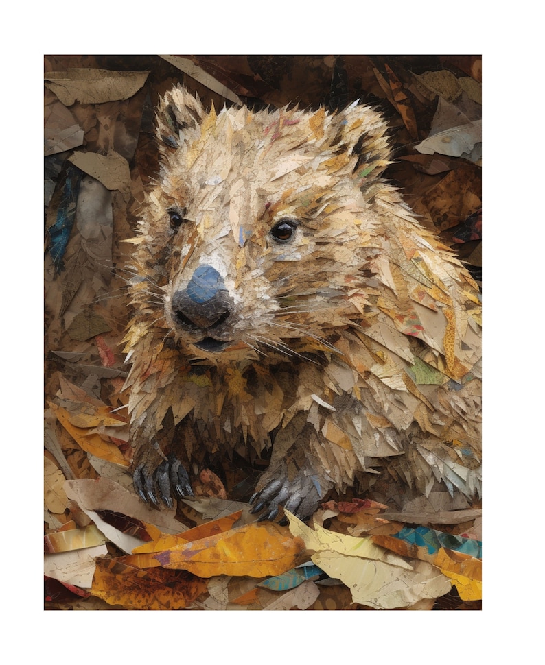 Australian Native Animal Collage Wall Art, Kangaroos, Koala, Wombat ...