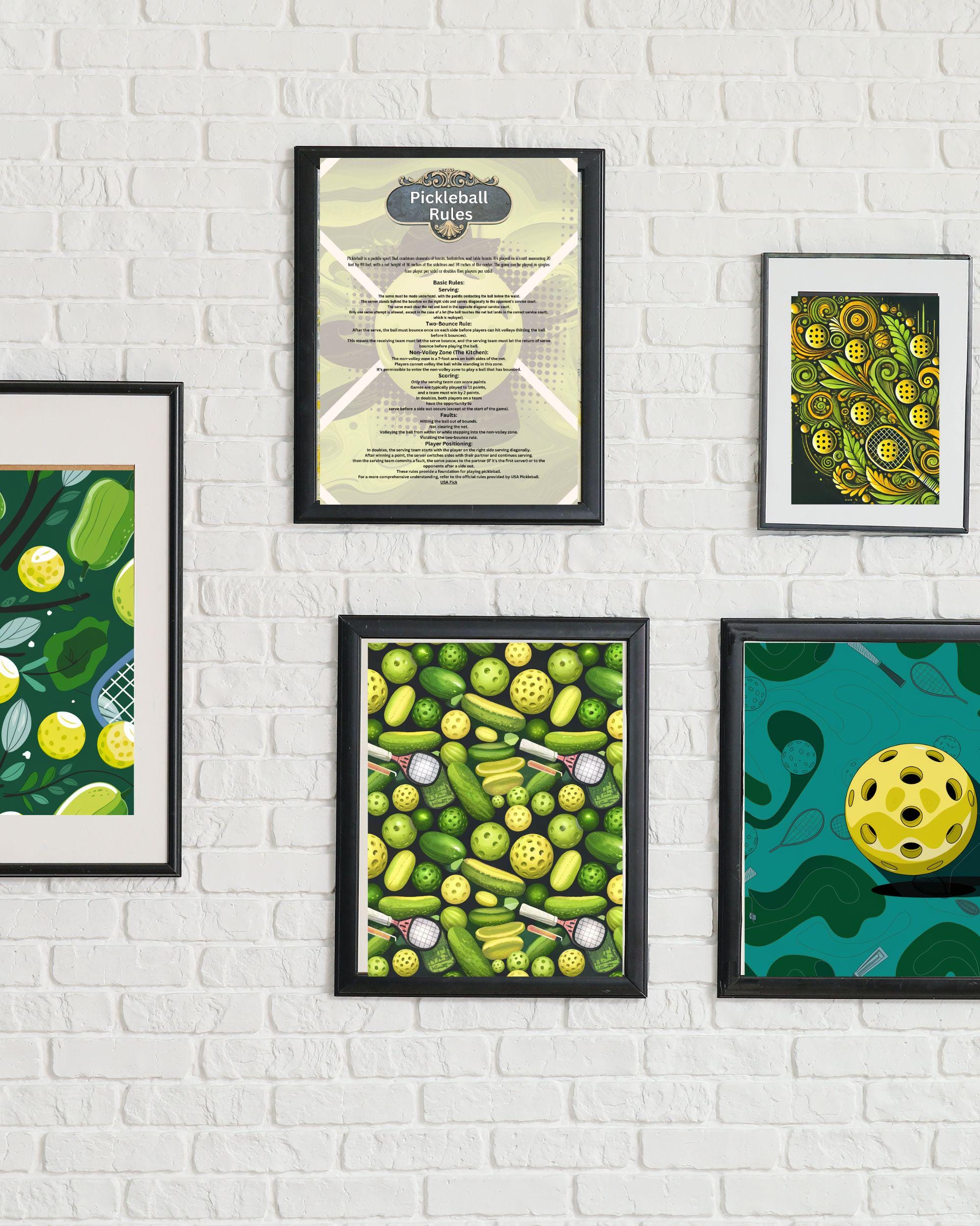 Pickleball Basic Rules Poster for Display - Etsy