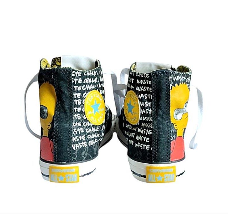 Converse Bart Simpson Chuck Taylor High Tops Sneakers Black White ...