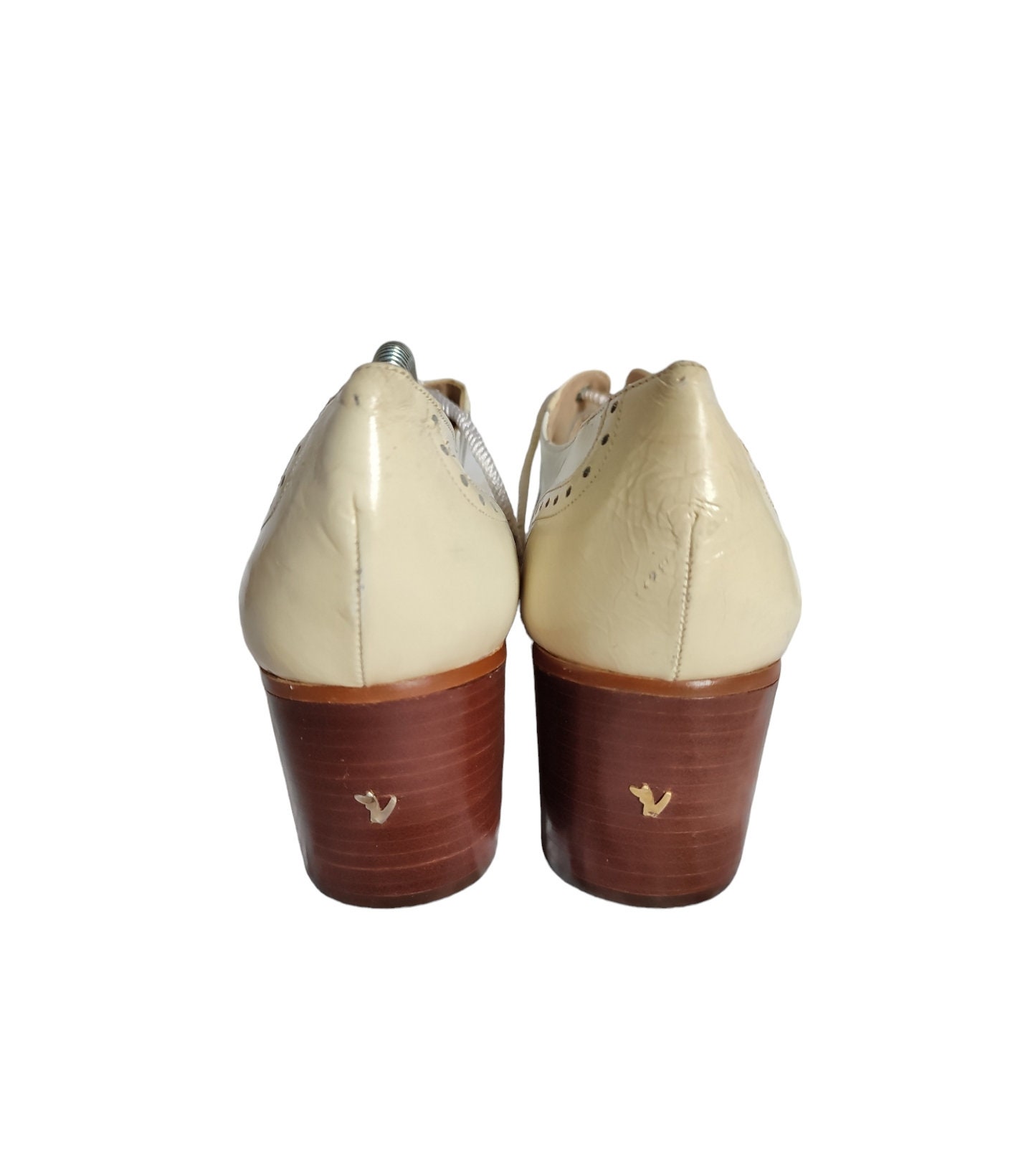 Vintage '60s/'70s "volare" Men's Oxford Shoes White Beige Funky ...