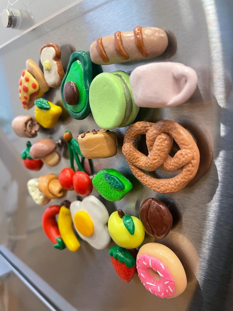 Handmade Cute Food Inspired Clay Magnets - Etsy