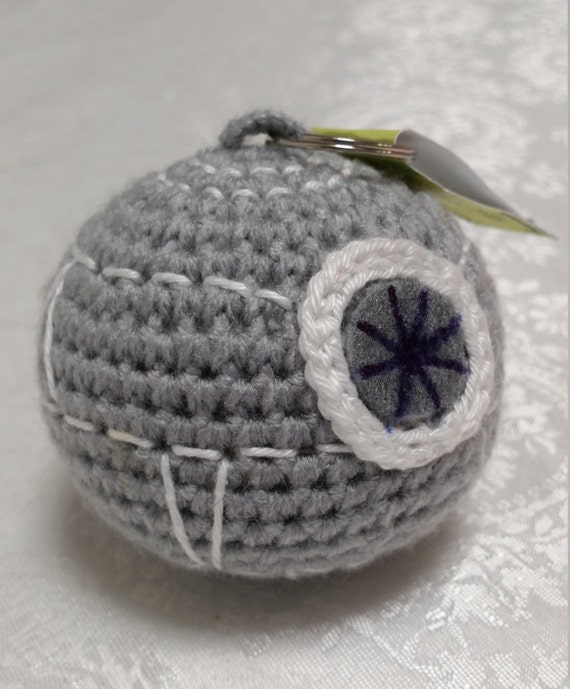 The Death Star crochet keychain | Etsy