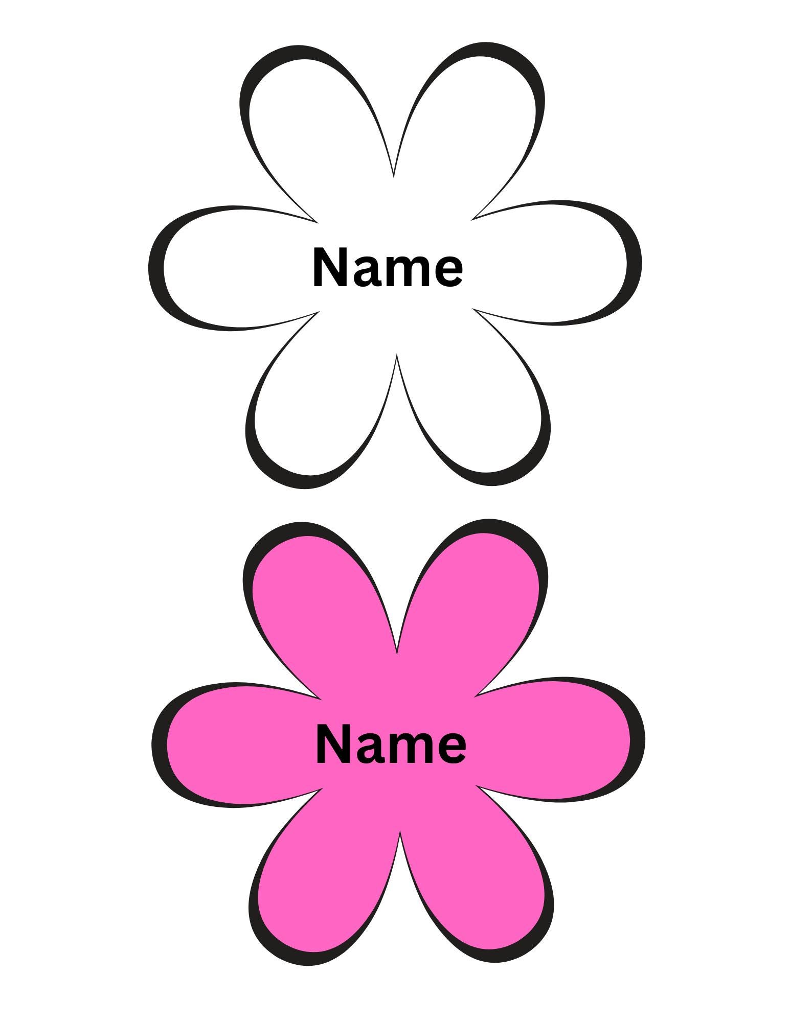 Girl Scout Daisy Name Tags - Daisy Flower Name Tags - Etsy