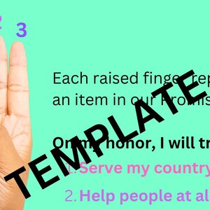Girl Scout Traditions - Hand Sign, Promise, Law, and Handshake - Etsy