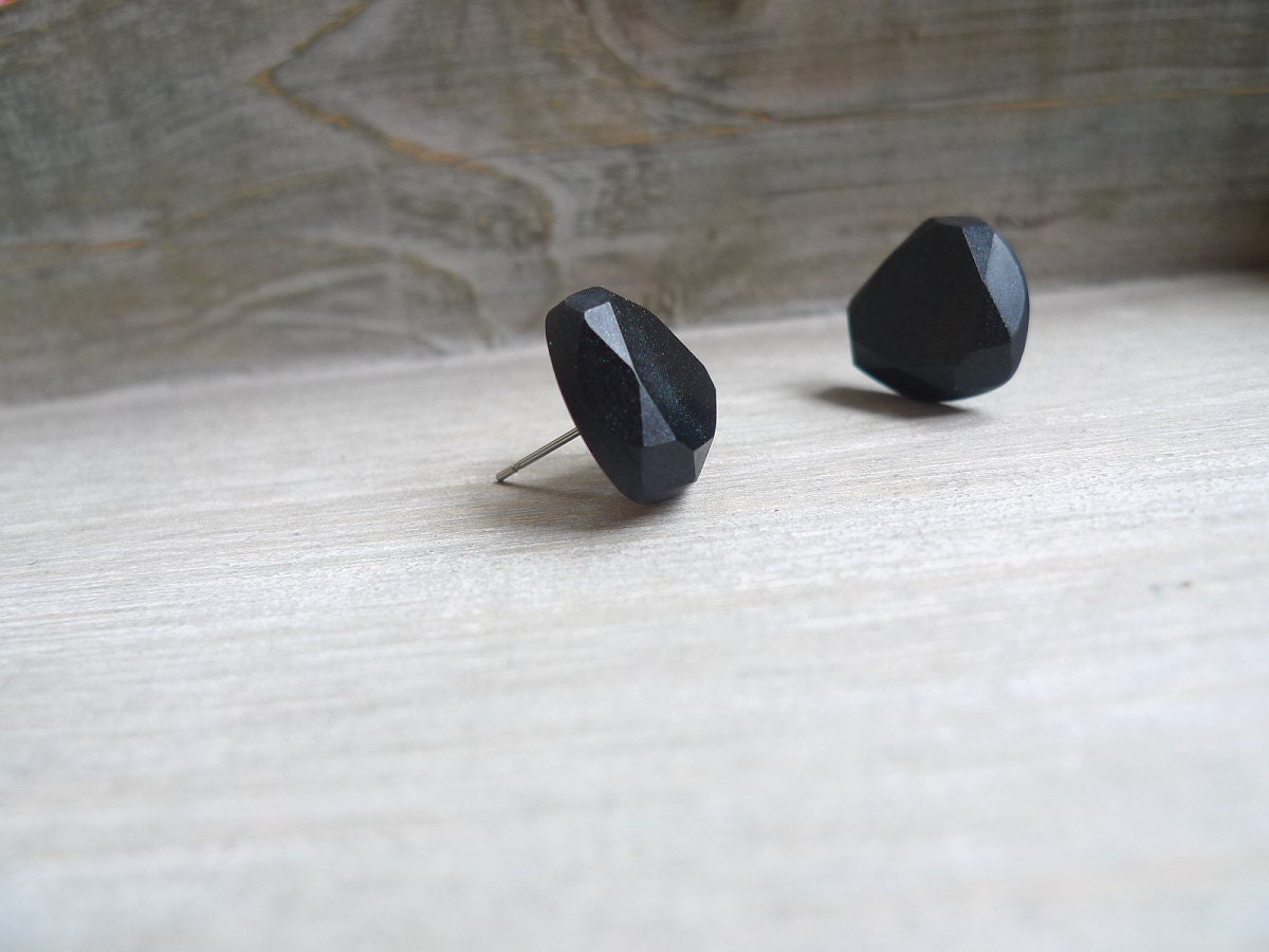 Triangle Stud Earrings Stainless Steel Posts Geometric Studs - Etsy