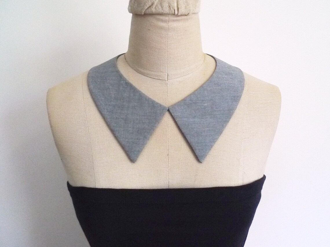 Peter Pan Collar. Grey Collar Necklace. Detachable Collar,removable ...
