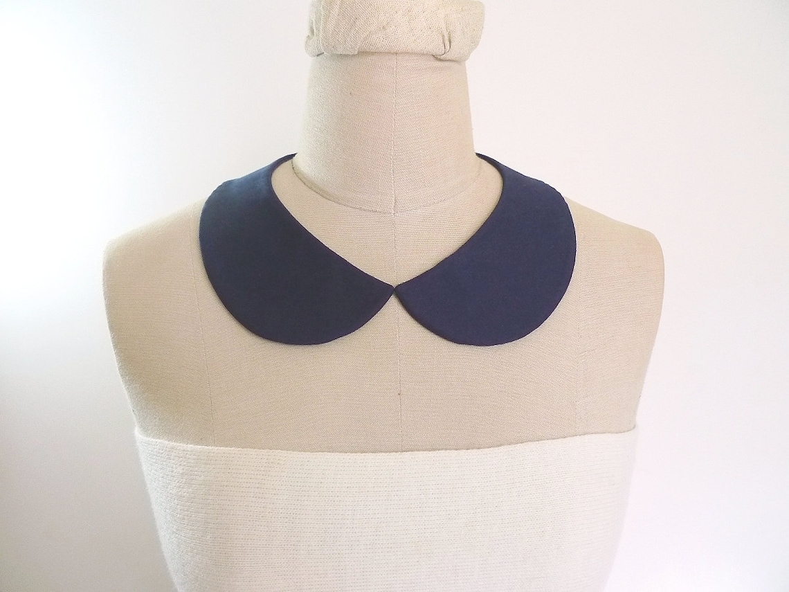 Peter Pan Collar Detachable Collar, Deep Blue Collar Necklace - Etsy