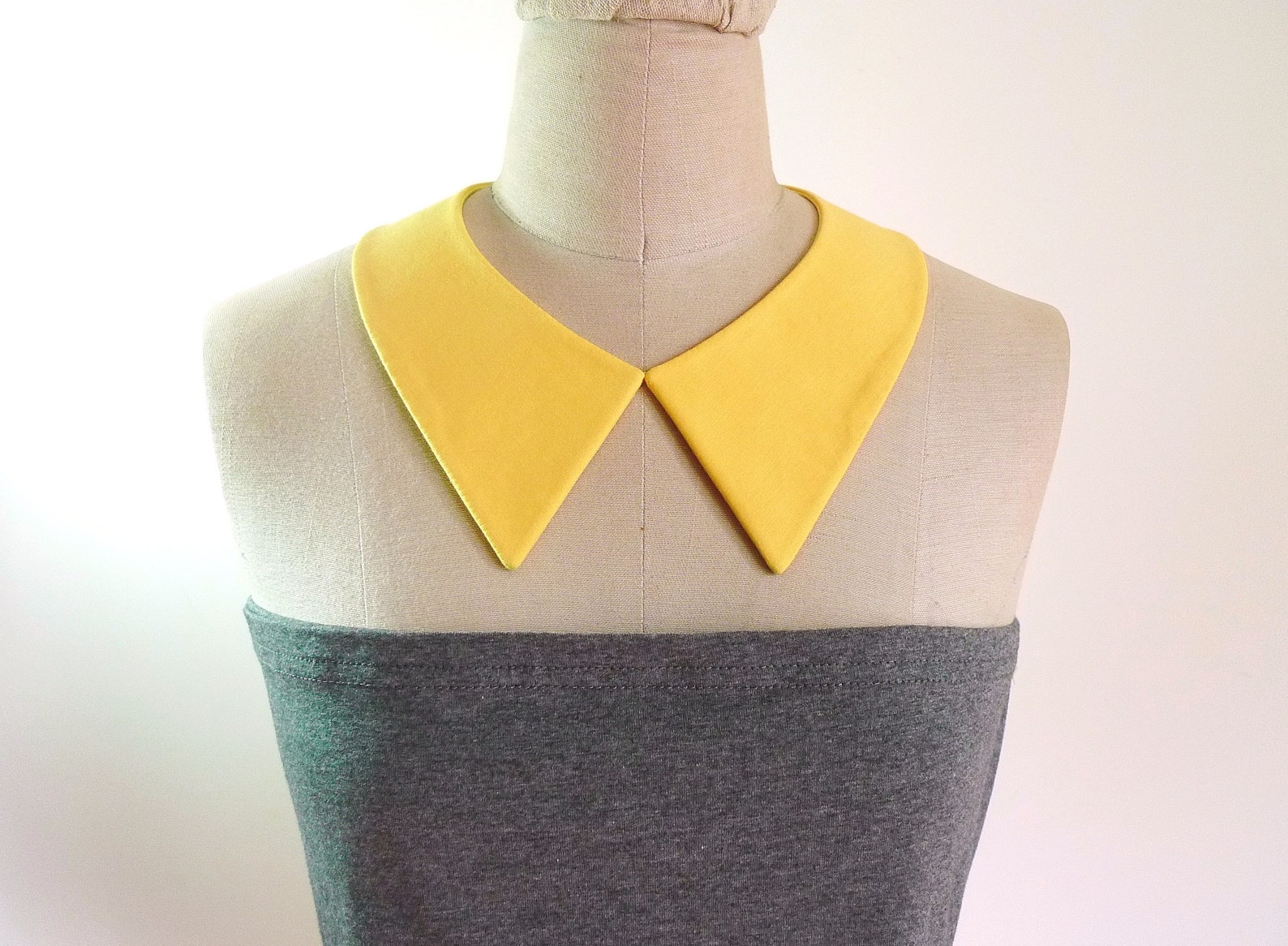 Peter Pan Collar Detachable Collar, Yellow Collar Necklace, Fabric ...