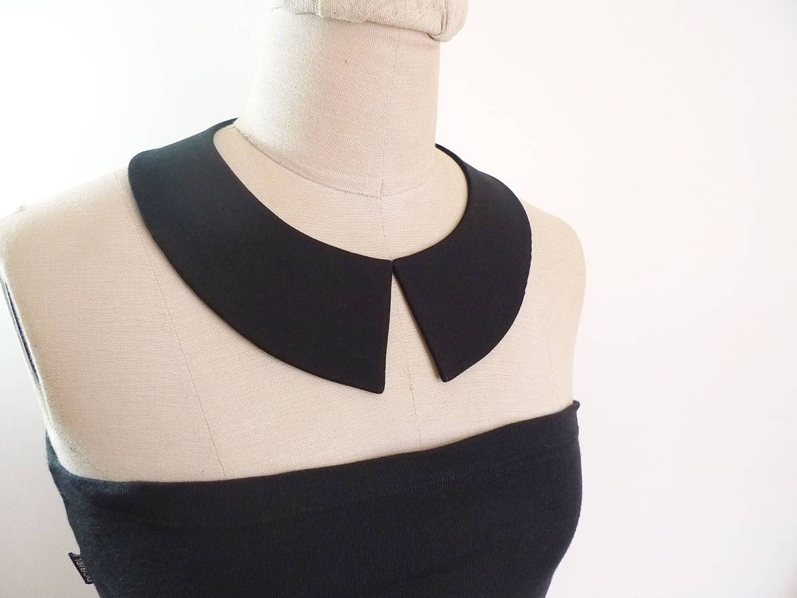 Peter Pan Collar Detachable Collar, Black Collar Necklace - Etsy