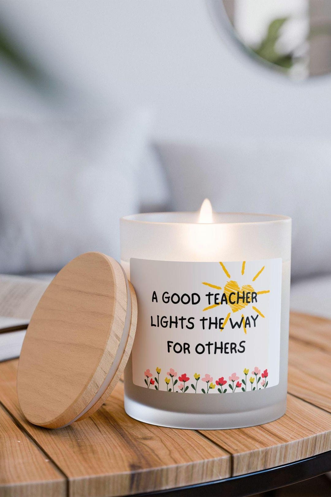 Thank You Teacher Candle Gift Appreciation Teacher Gift Scented Teacher ...