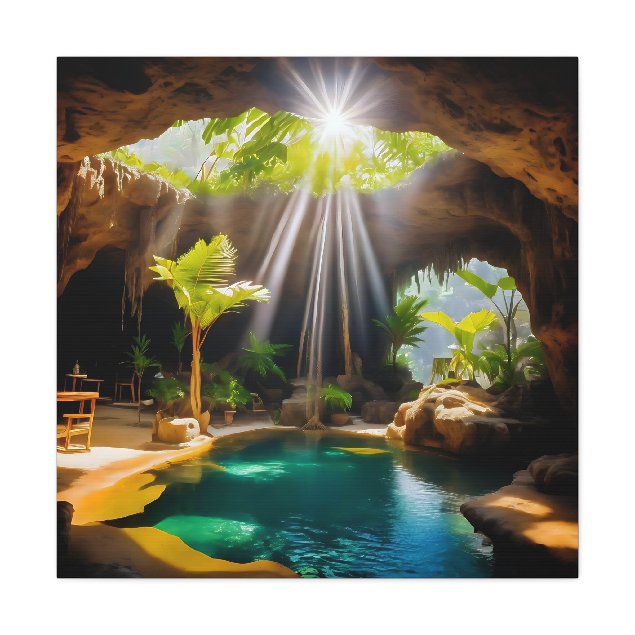 Cave Canvas, Oasis Canvas, Canvas, Home Decor, Wall Art, Wall Decor ...