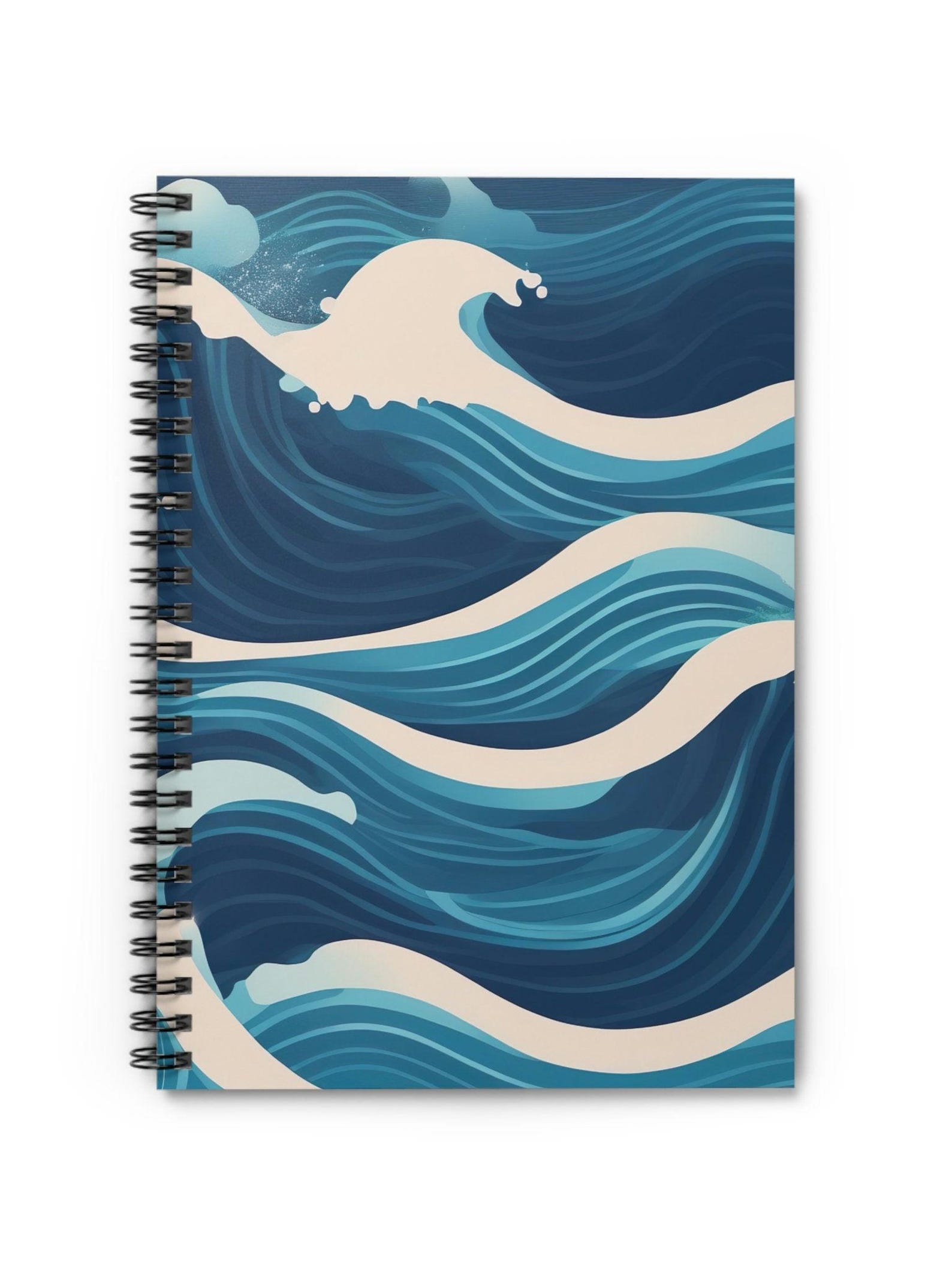 Ocean Waves Spiral Notebook 118 Pages Spiral Notebook Standard Rule ...