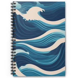 Ocean Waves Spiral Notebook 118 Pages Spiral Notebook Standard Rule ...