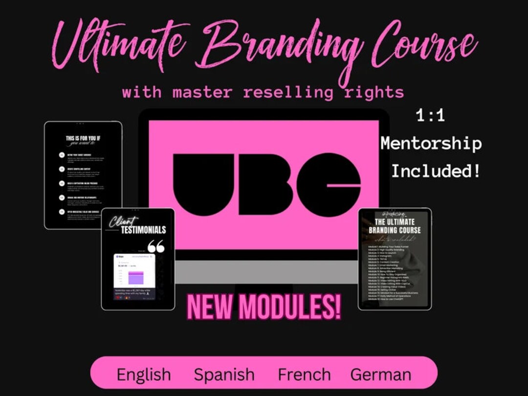 Ultimate Branding Course, MRR, UBC, Free Mentorship, Full Master Resell ...