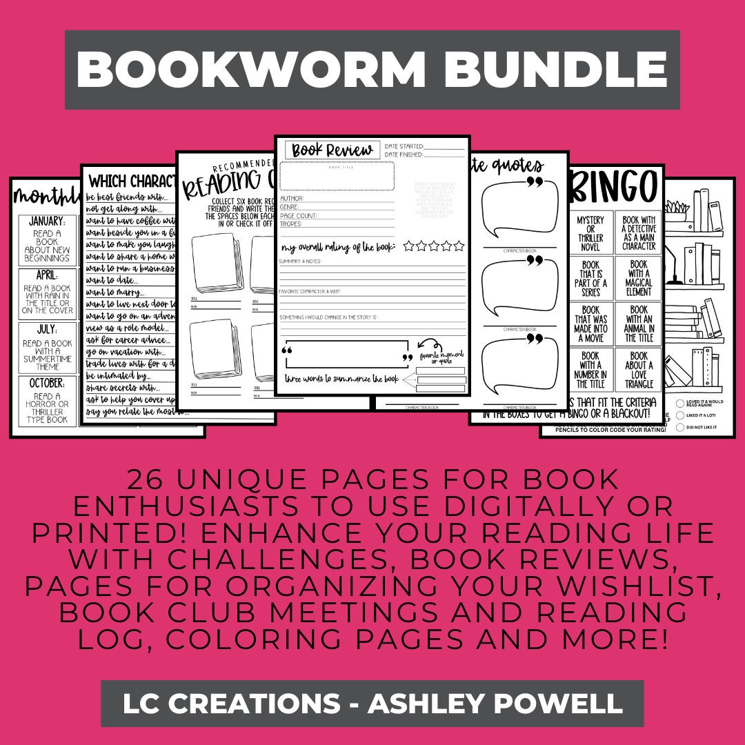 Bookworm Bundle - Etsy