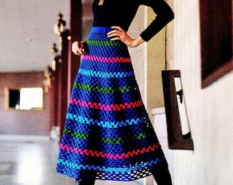 Crochet Long Skirt Pattern - Etsy