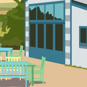 Wiveton Hall Cafe. Normal for Norfolk. North Norfolk Coast. Portrait A4 ...