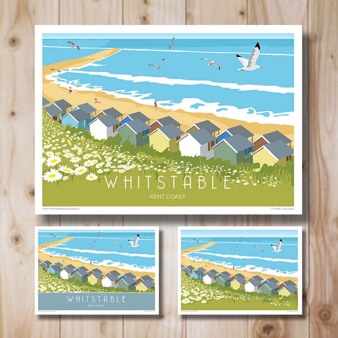 Beach Huts Whitstable, Kent Coast. South East of England. Art Travel ...
