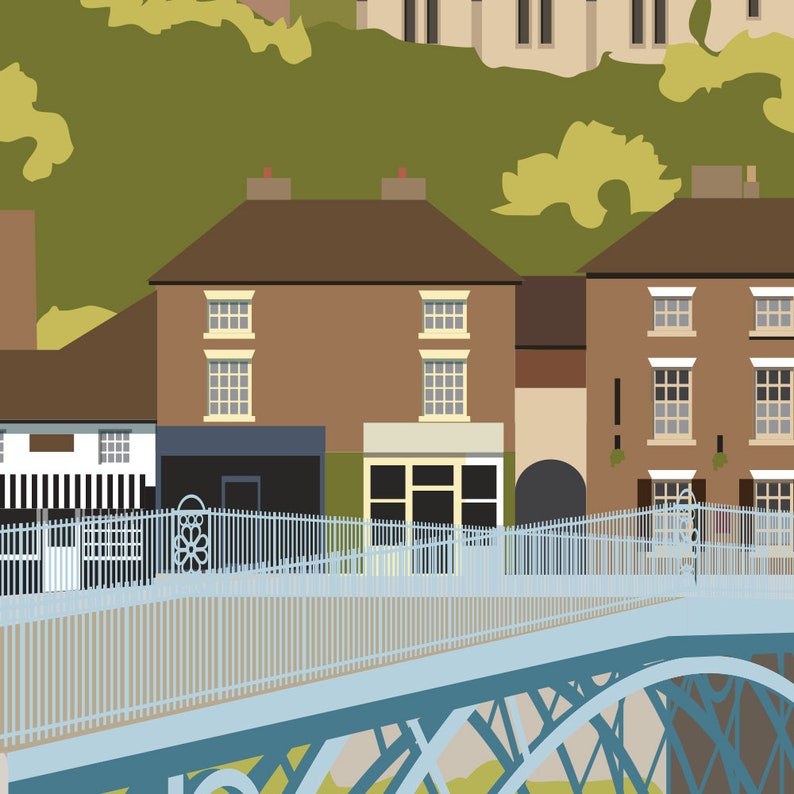 IRONBRIDGE. Travel style Poster of this area of beauty and | Etsy
