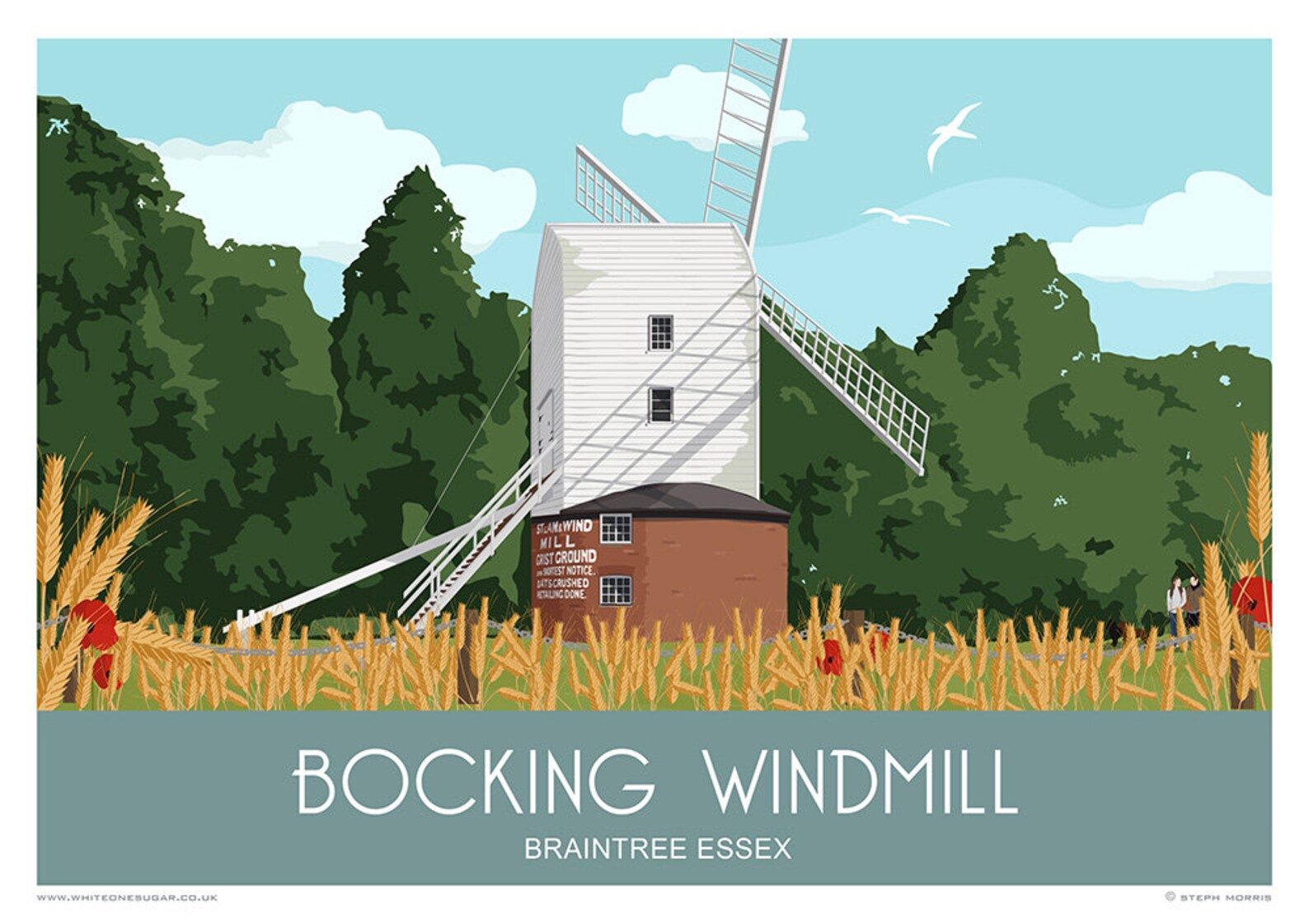 Bocking Windmill Essex. Art Print Travel/railway Poster of - Etsy