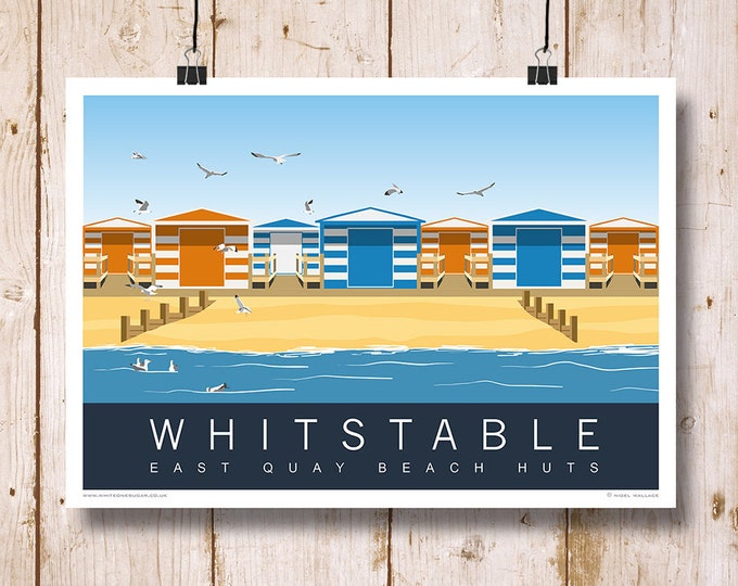 Whitstable Map Art Print - Etsy