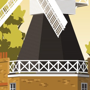 Windmill on Wimbledon Common, Borough of Merton, London, Art Deco Style ...